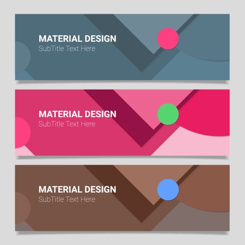 Material design template creative red colourful Vector Image