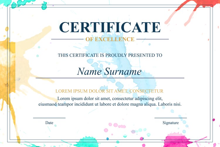 Creative certificate appreciation award Royalty Free Vector