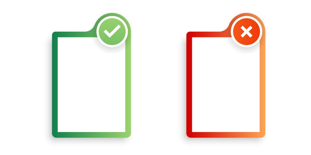 Do and dont icon in flat style dos donts Vector Image