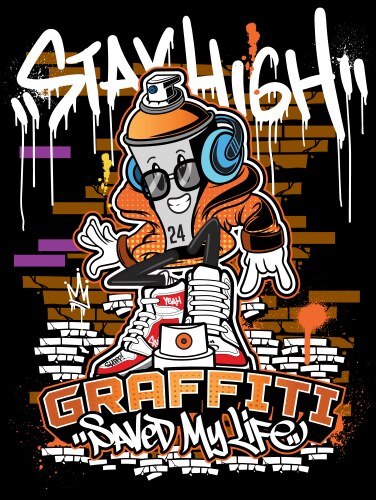 Graffiti character Royalty Free Vector Image - VectorStock