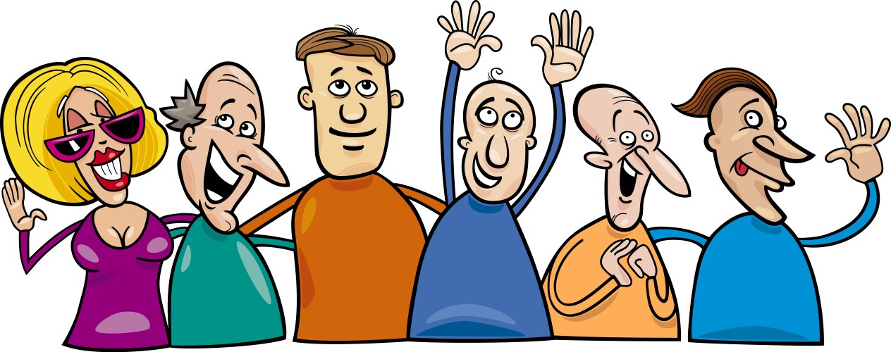 Cartoon people characters Royalty Free Vector Image