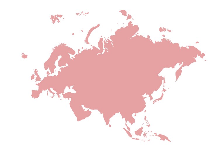 Map of eurasia sign silhouette world globe Vector Image