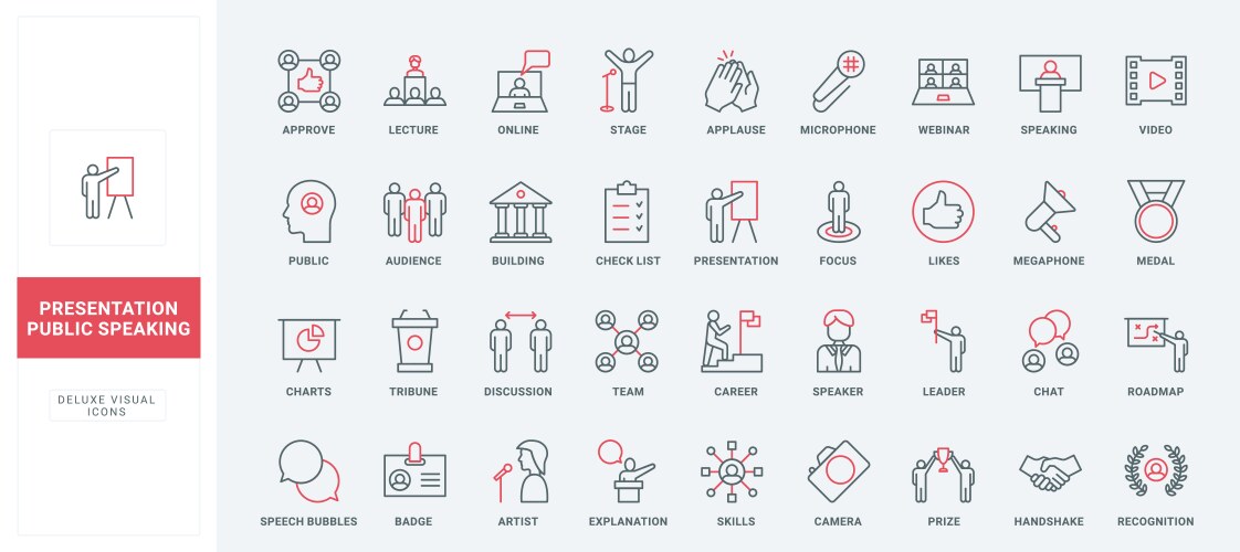 Public speaking banner Royalty Free Vector Image