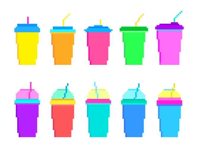 Pixel Soda Vector Images (over 460)