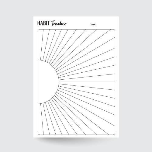 Habit tracker template for every day and different