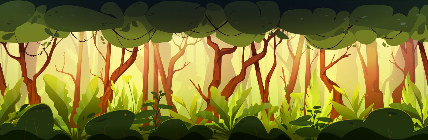 Jungle Leaves Cartoon Background Vector Images (over 6,500)