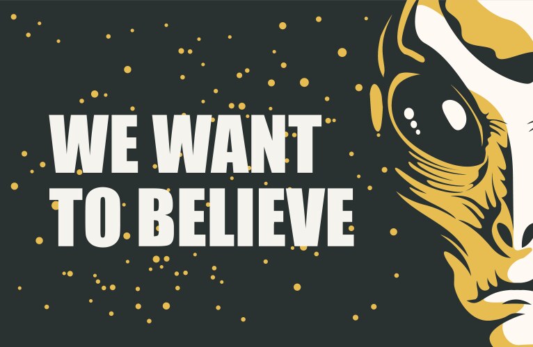 Ufo poster or banner unidentified flying object Vector Image