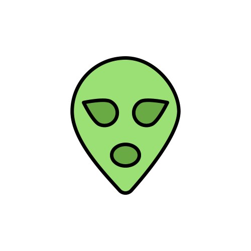 Alien Face Black and White Vector Images (over 1,800)