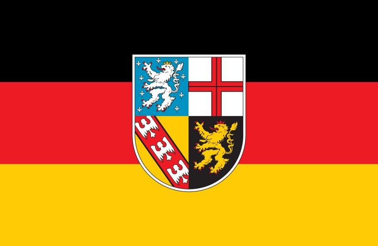 Flag of hanau in hesse germany Royalty Free Vector Image