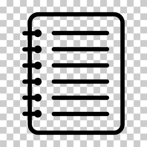 Spiral notebook icon paper blank page symbol note Vector Image