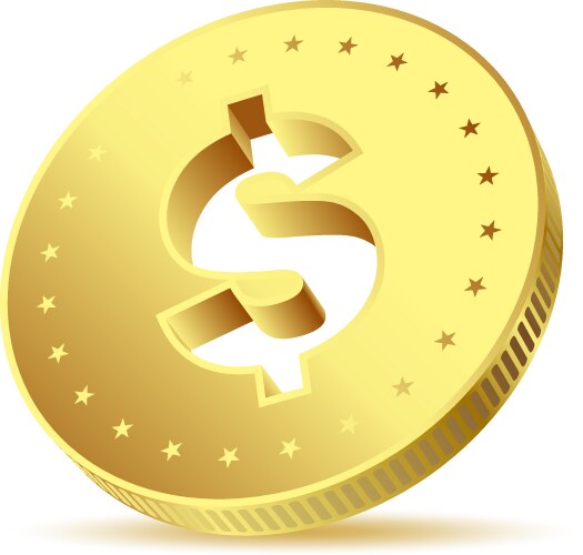 Gold coin icon Royalty Free Vector Image - VectorStock