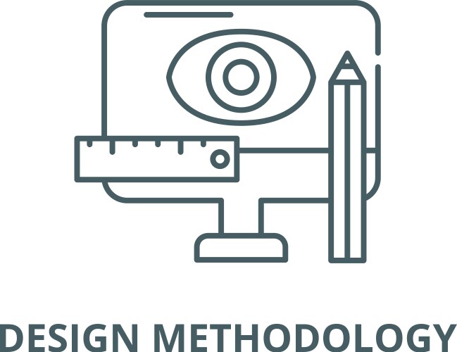 Algorithm design method model process flat icon Vector Image
