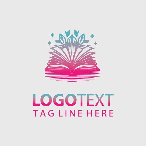 Open book logo Royalty Free Vector Image - VectorStock