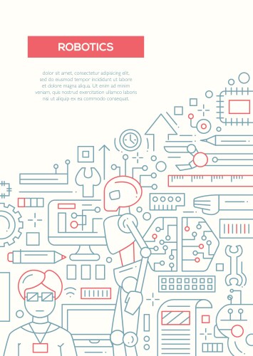 Template for Robotics Brochure Vector Images (over 1,100)