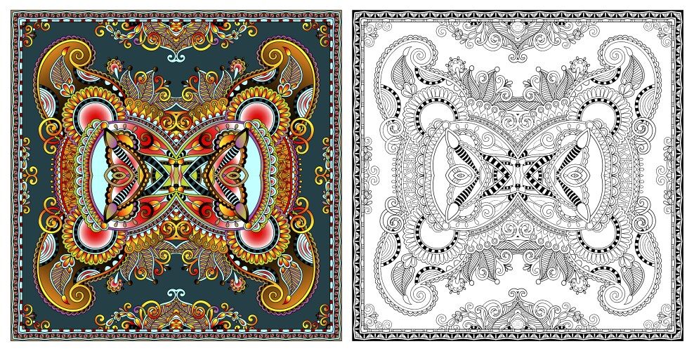 Adult Coloring Book Border Vector Images (over 1,400)