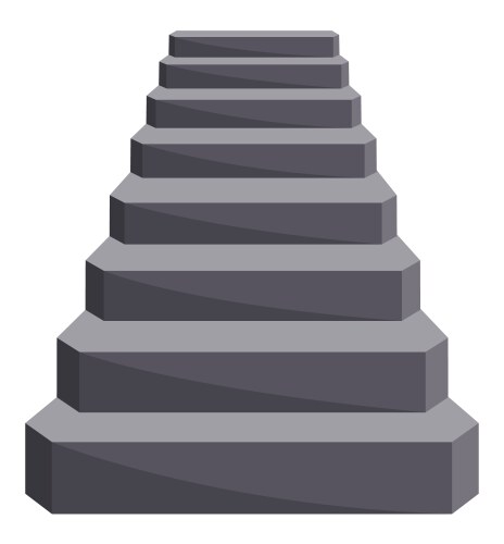 Game castle stairs in cartoon style medieval Vector Image