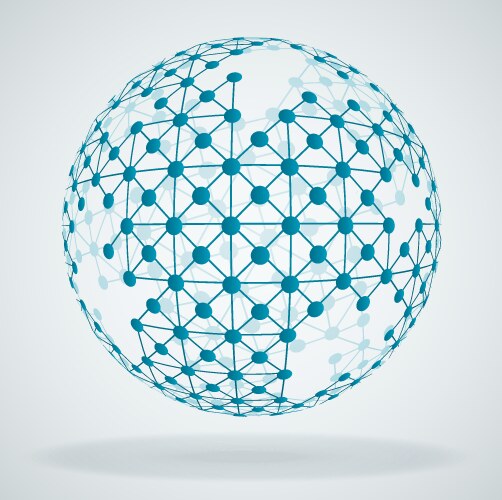 Abstract global icon Royalty Free Vector Image