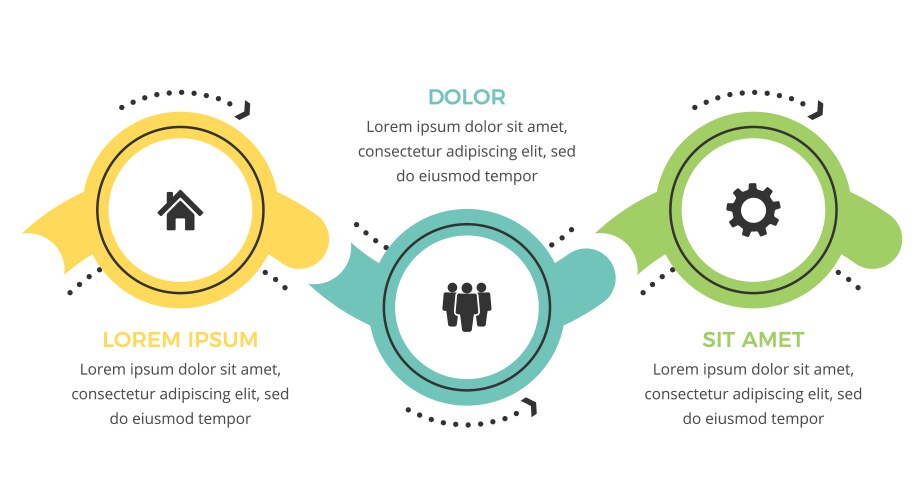 Three infographic templates Royalty Free Vector Image