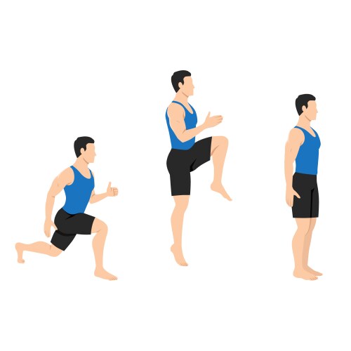 Man Doing Lunges Vector Images (over 450)
