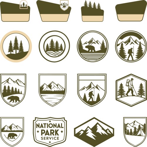 Customizable national park sign svg Royalty Free Vector