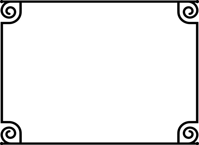 Roman style black ornamental decorative frame Vector Image