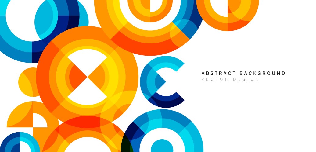 Colorful circle abstract background minimal Vector Image