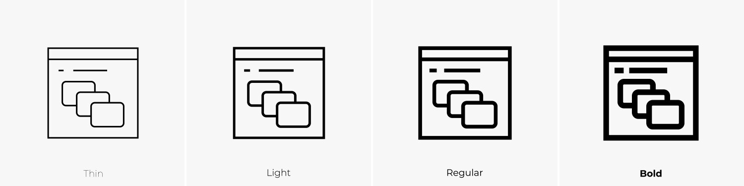 Catalog icon thin light regular and bold style Vector Image
