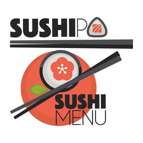 Sushi logo template Royalty Free Vector Image - VectorStock
