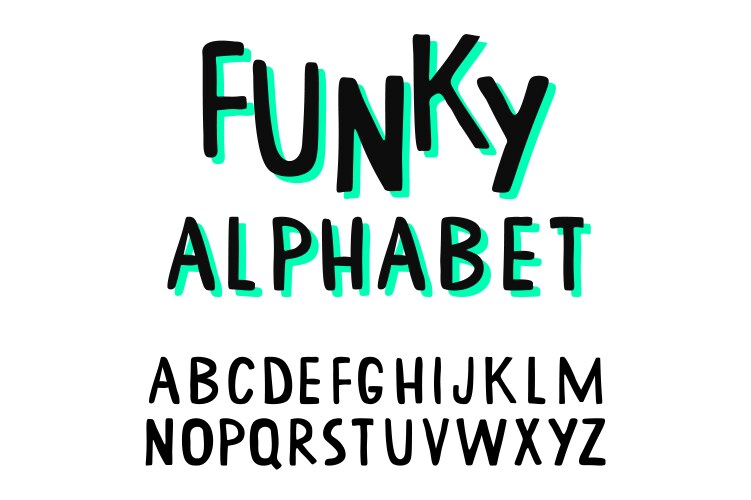 Colorful cartoon children english alphabet Vector Image
