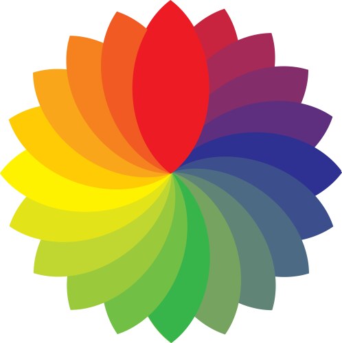Rainbow spectrum color wheel children wind vane Vector Image