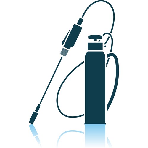 Pest garden sprayer game pixel art Royalty Free Vector Image