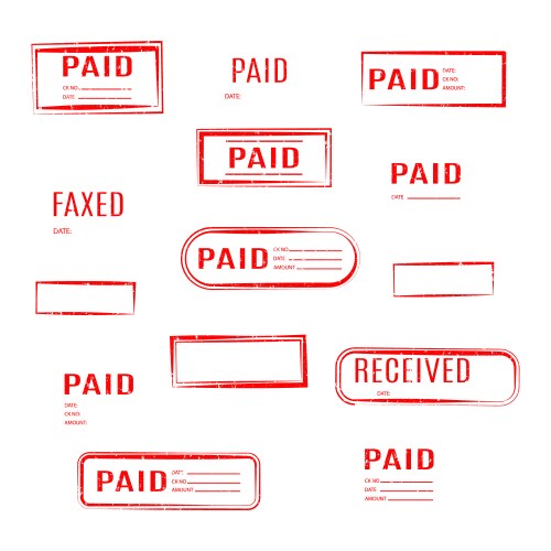 Paid Stamp Vector Images (over 2,700)