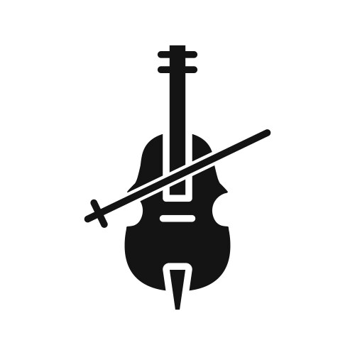 Cello icon isolated on white background Royalty Free Vector