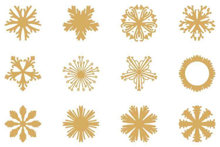 Decorative ornament shape icon set Royalty Free Vector Image