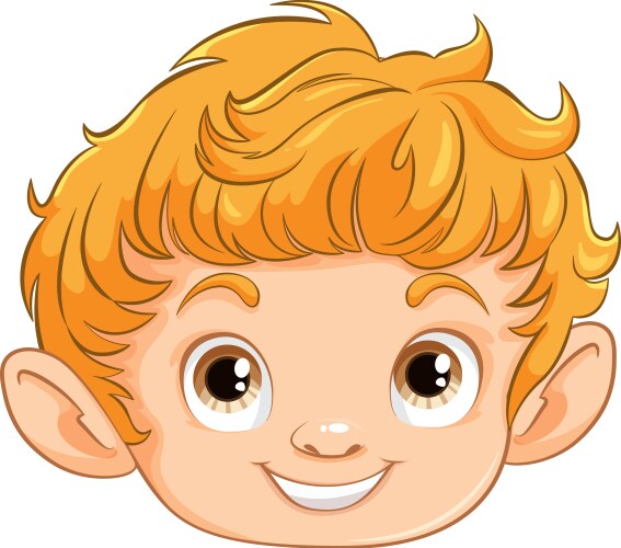 Cartoon boy with a quizzical thoughtful look Vector Image
