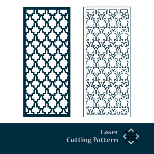 Art deco laser cut pattern decorative panel Vector Image