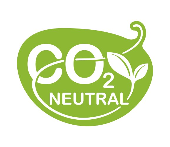 Co2 neutral - net zero footprint abstract icon Vector Image