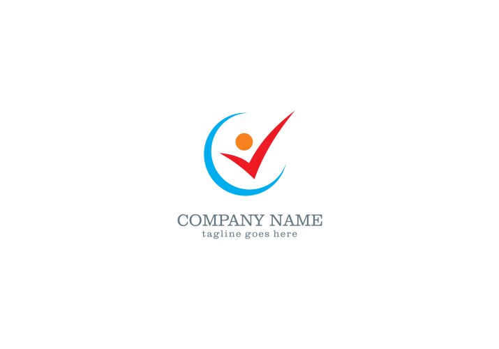 Check mark arrow logo Royalty Free Vector Image