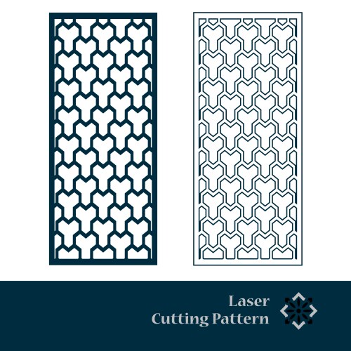 Art deco laser cut pattern decorative panel Vector Image