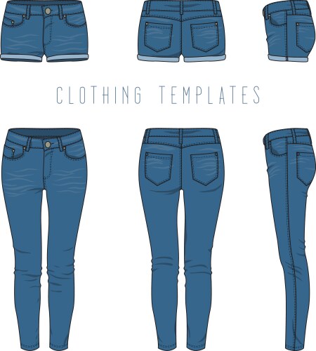 Pants set cartoon Royalty Free Vector Image - VectorStock