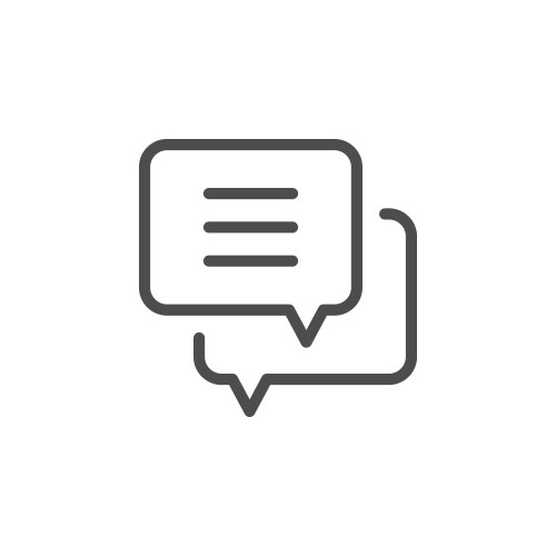 Job dialog icon outline business talk Royalty Free Vector