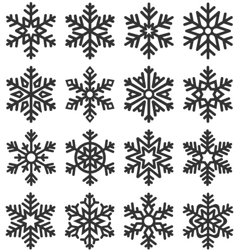 Simple Snowflake Vector Images (over 36,000)