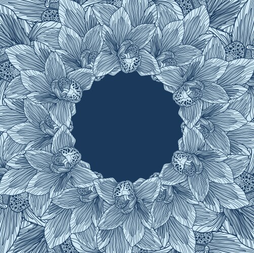 Blue Flower Frame Vector Images (over 33,000)