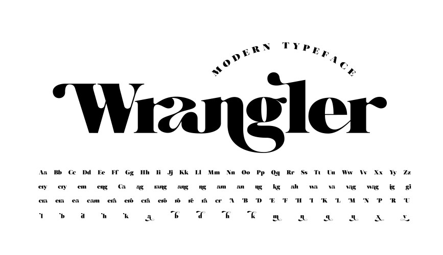 Bold serif font in modern style Royalty Free Vector Image