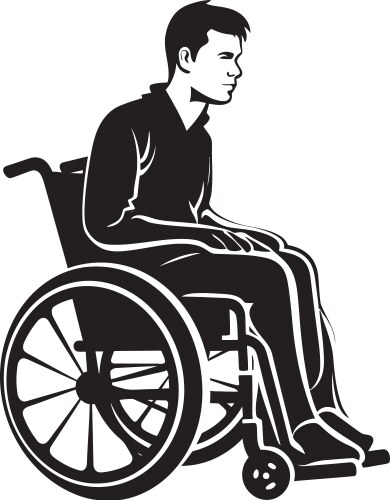 Diverse mobility disabled logo emblem inclusive Vector Image