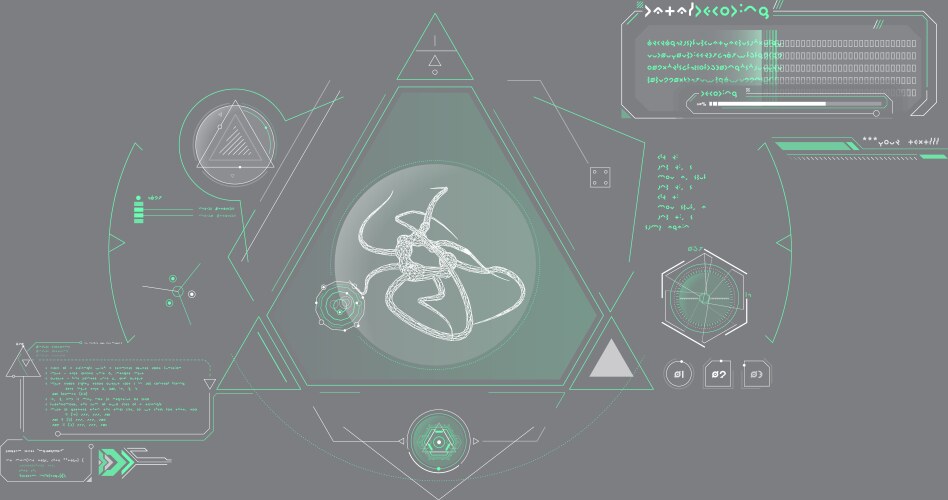 Exploration interface by sci-fi infographics Vector Image
