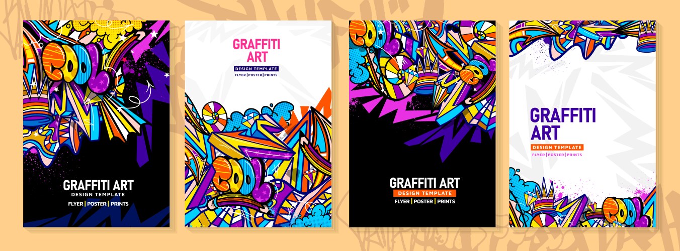 Graffiti template Royalty Free Vector Image - VectorStock