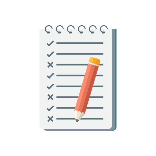 To do list or planning icon in flat style paper Vector Image