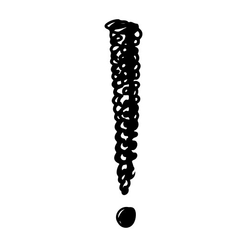 Doodle sketch style of hand drawn exclamation Vector Image