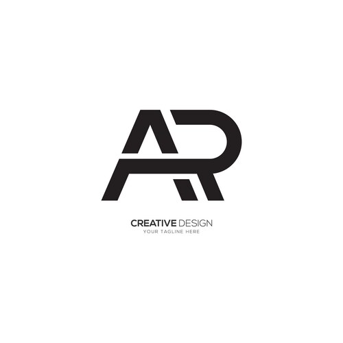 Initial letter ar typography logo design – Royalty-Free Vector ...